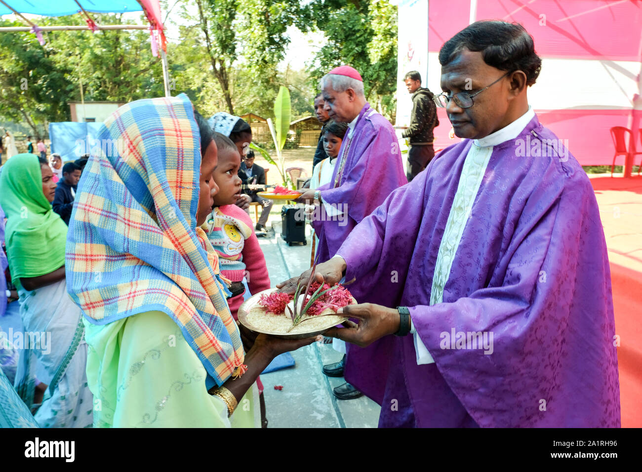 During a Catholic Mass, offerings are brought to the altar. Catholic ...