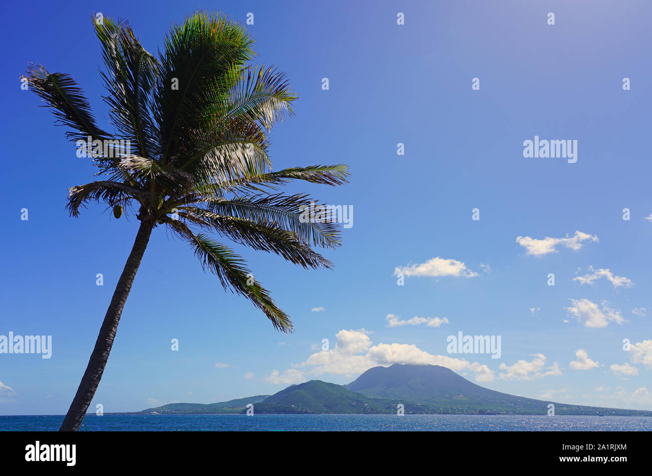 Nevis peak volcano hi-res stock photography and images - Alamy