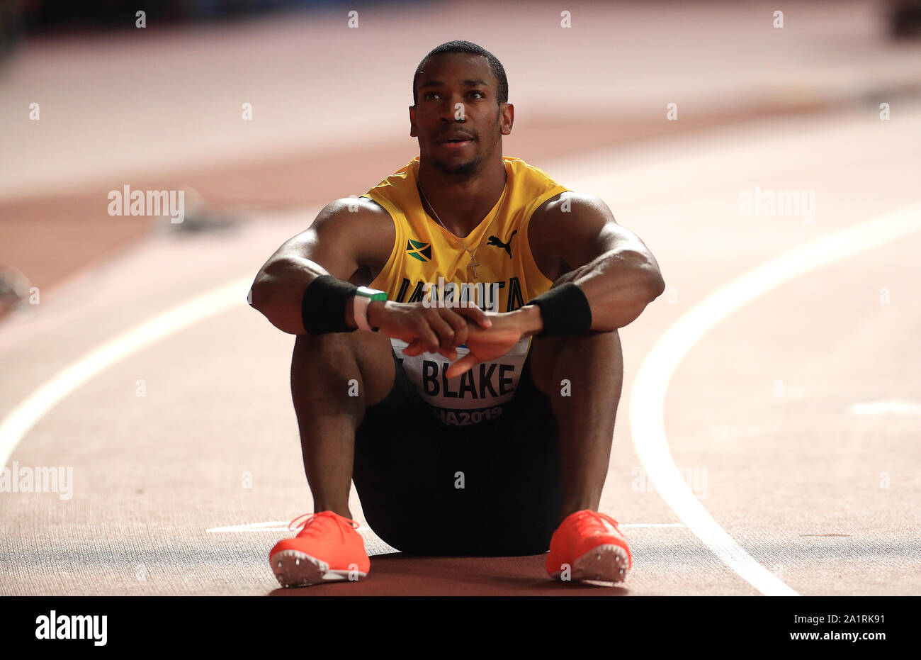 Jamaica's Yohan Blake after the Men's 100m Final during day two of the ...