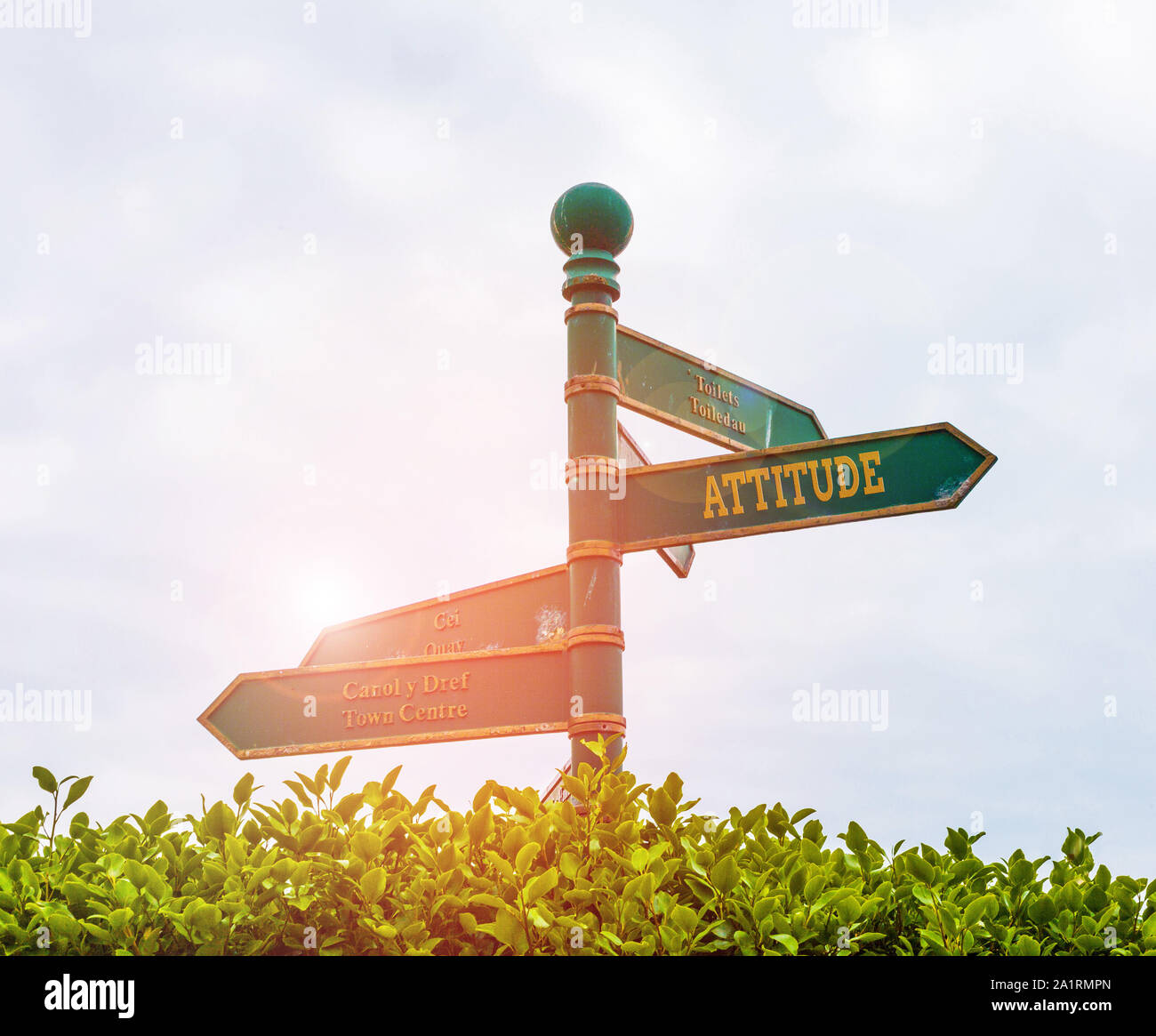 Road sign positive thinking negative hi-res stock photography and ...