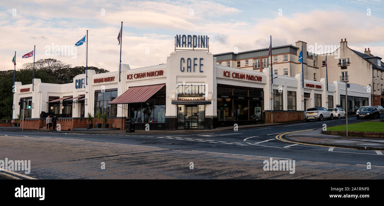 Largs/Scotland - September 25th 2019: Nardini's famous cafe at largs ...