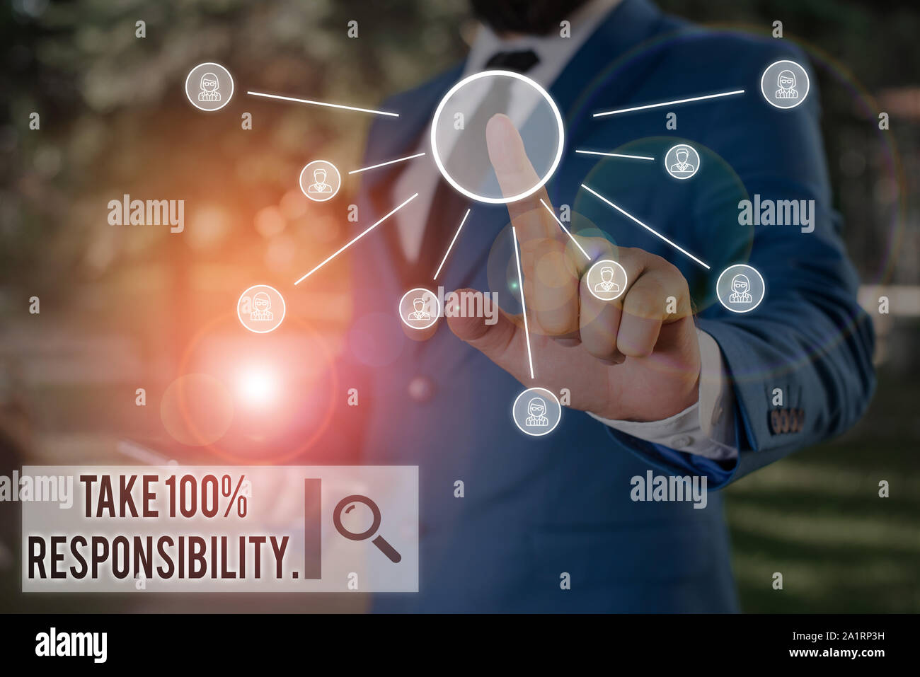 Text sign showing Take 100 Percent Responsibility. Business photo text ...