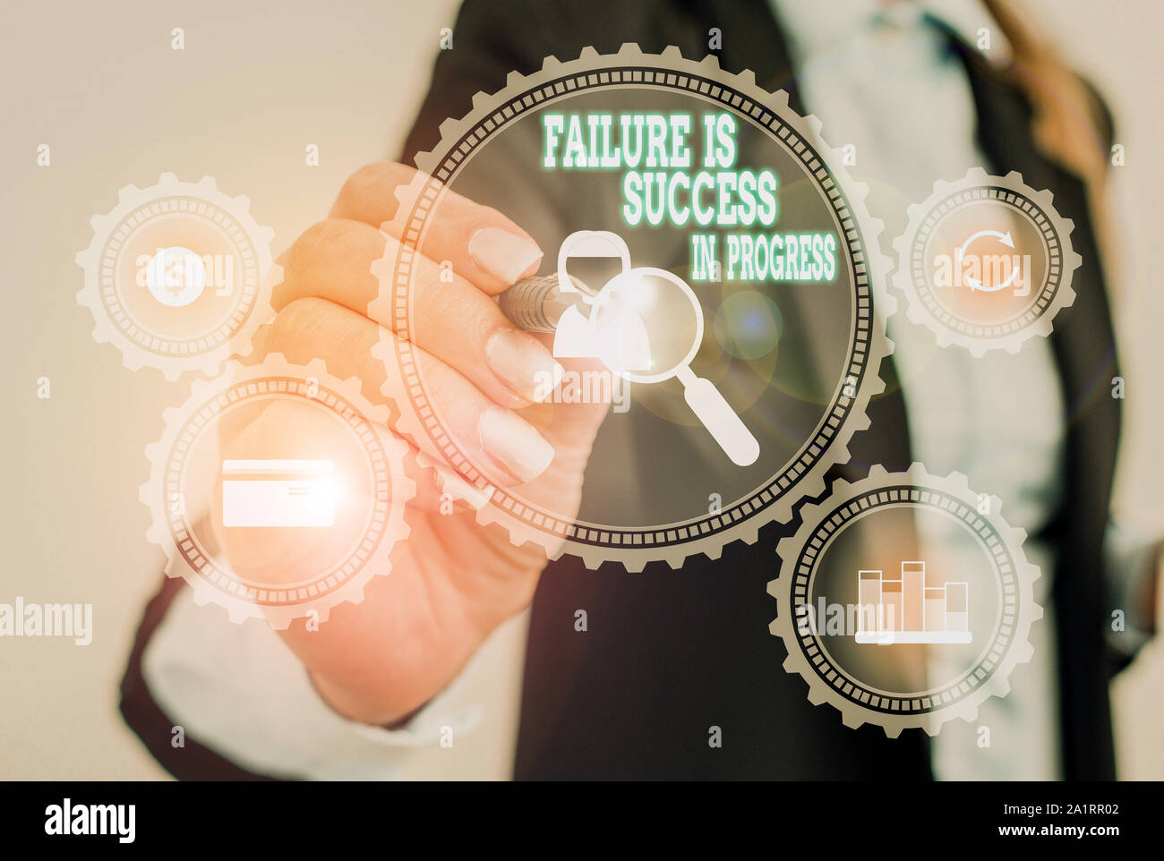 Writing note showing Failure Is Success In Progress. Business concept ...