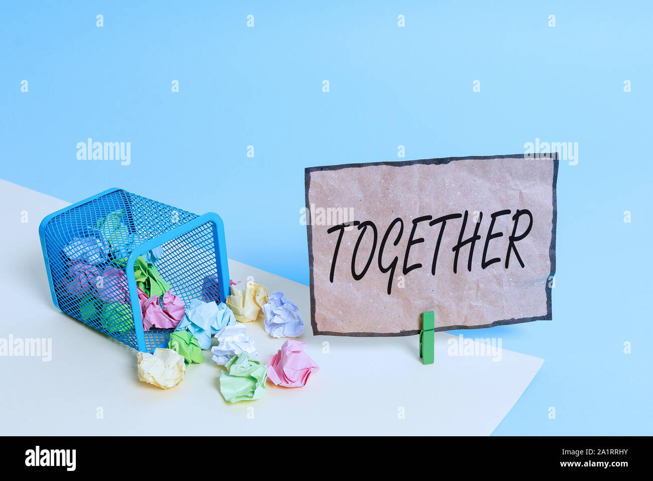 Handwriting text writing Together. Conceptual photo In proximity,union ...