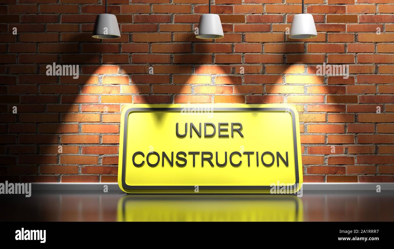 Red brick wall under construction hi-res stock photography and images ...
