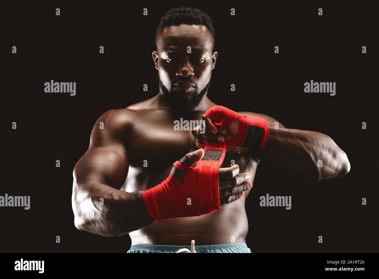 Focused young man getting ready for fight Stock Photo - Alamy