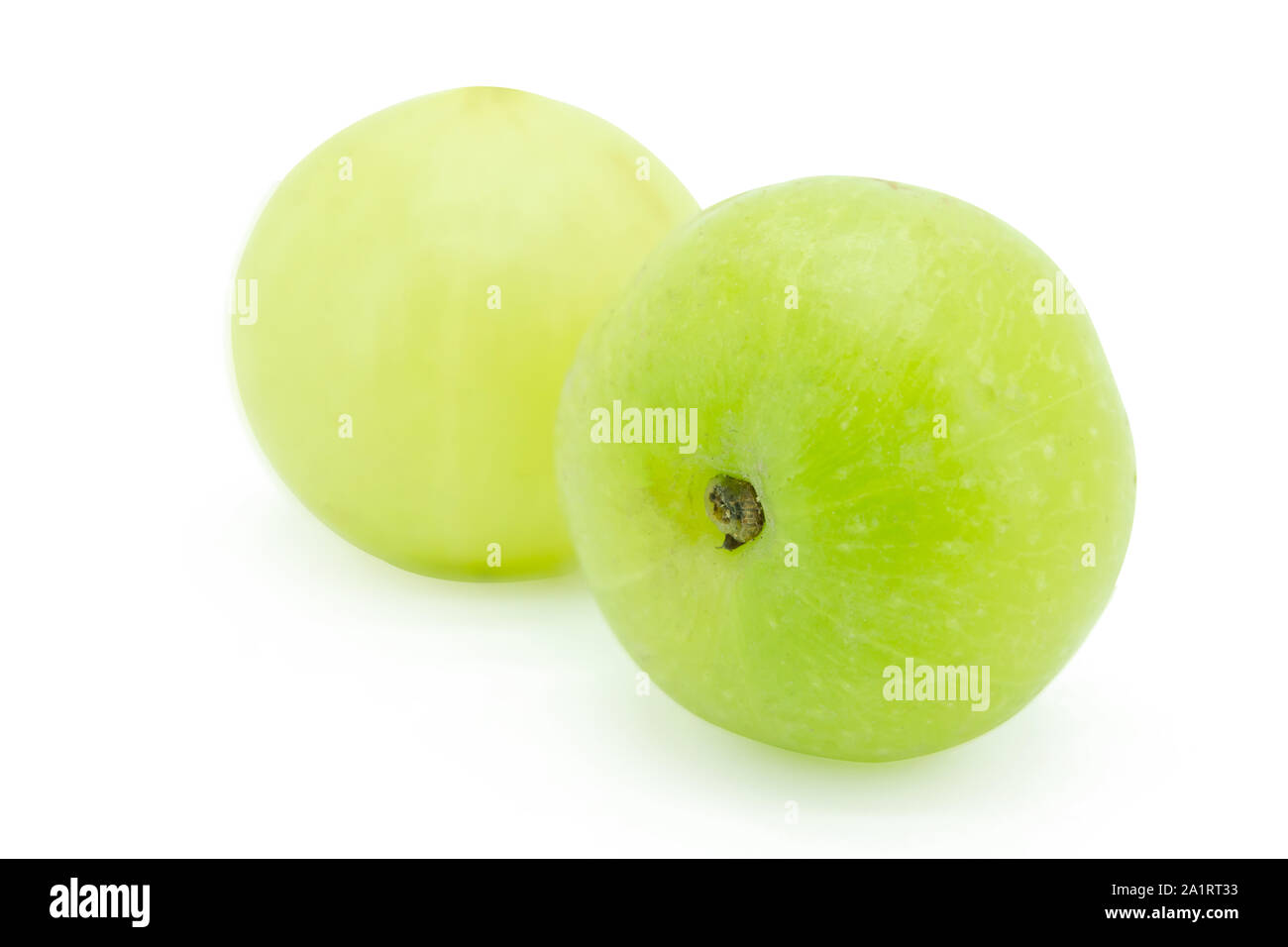 Indian gooseberry, amla green fruits isolated on white background. with ...