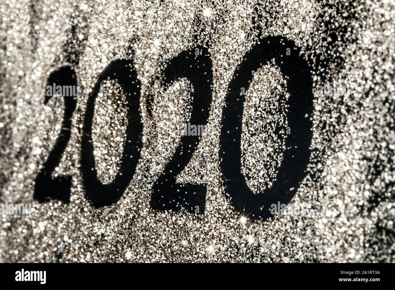 Happy New Year 2020. Creative Collage of numbers two and zero made up ...