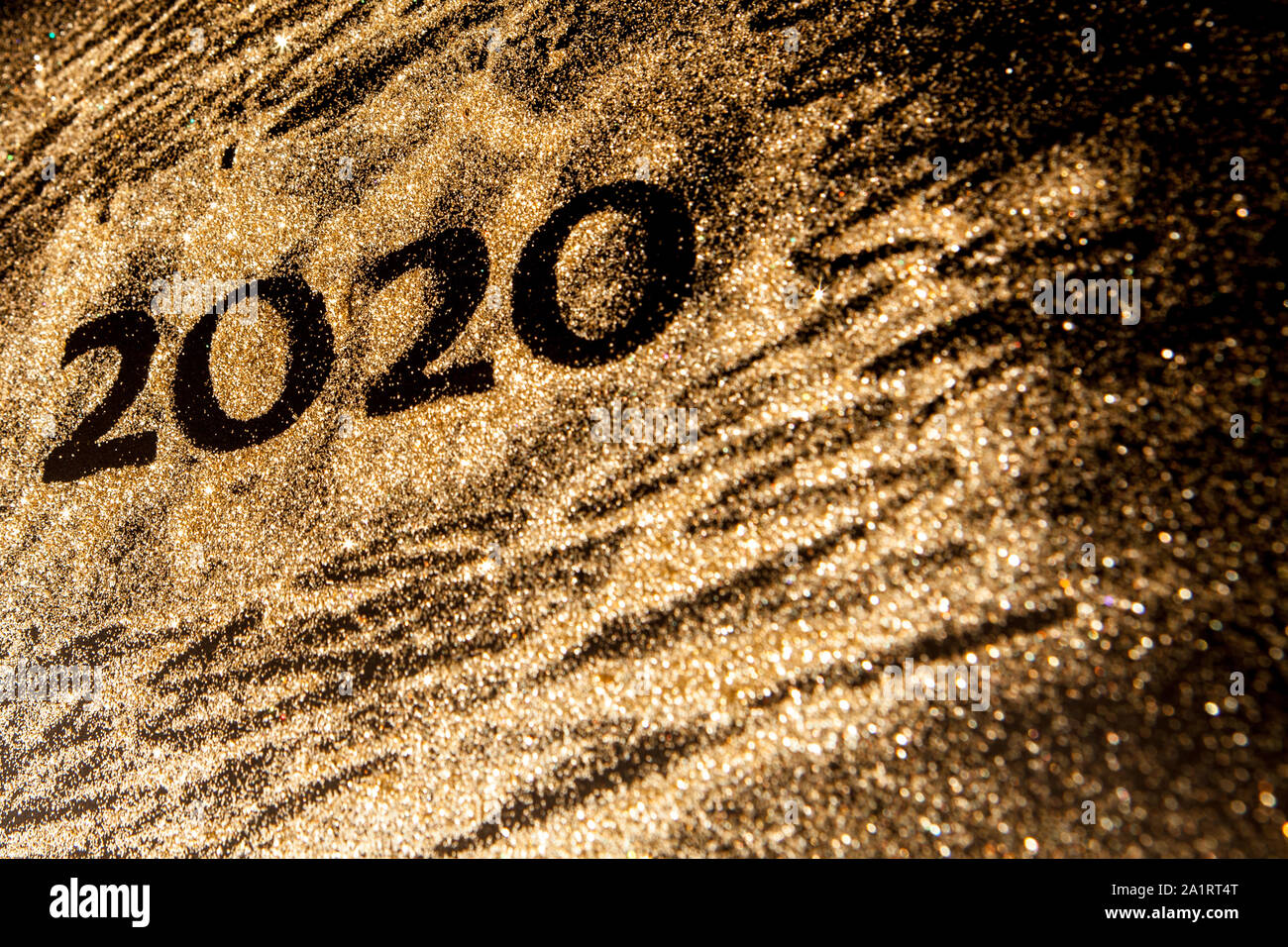 Happy New Year 2020. Creative Collage of numbers two and zero made up ...