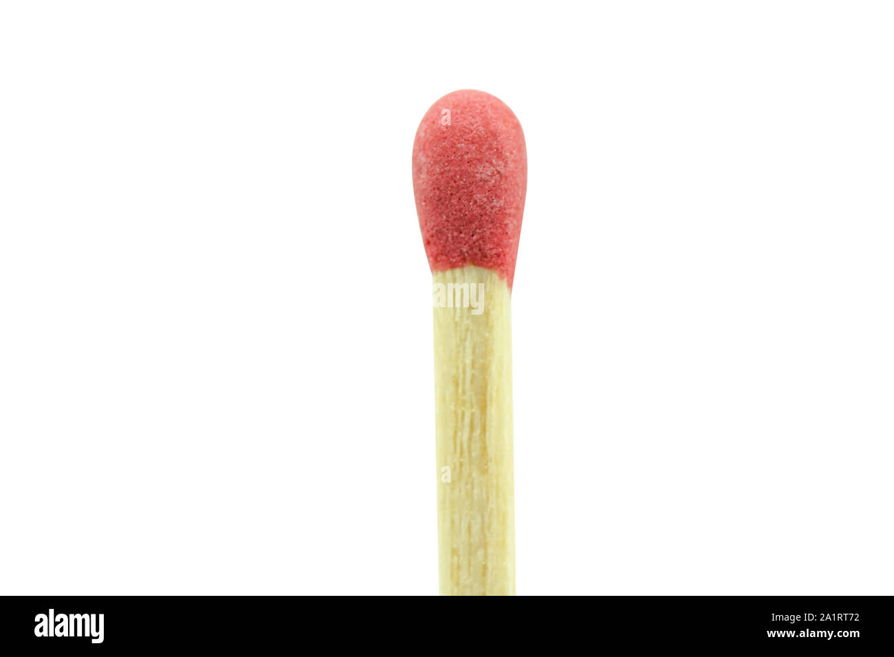 Close-up red match isolated on a white background with clipping path ...
