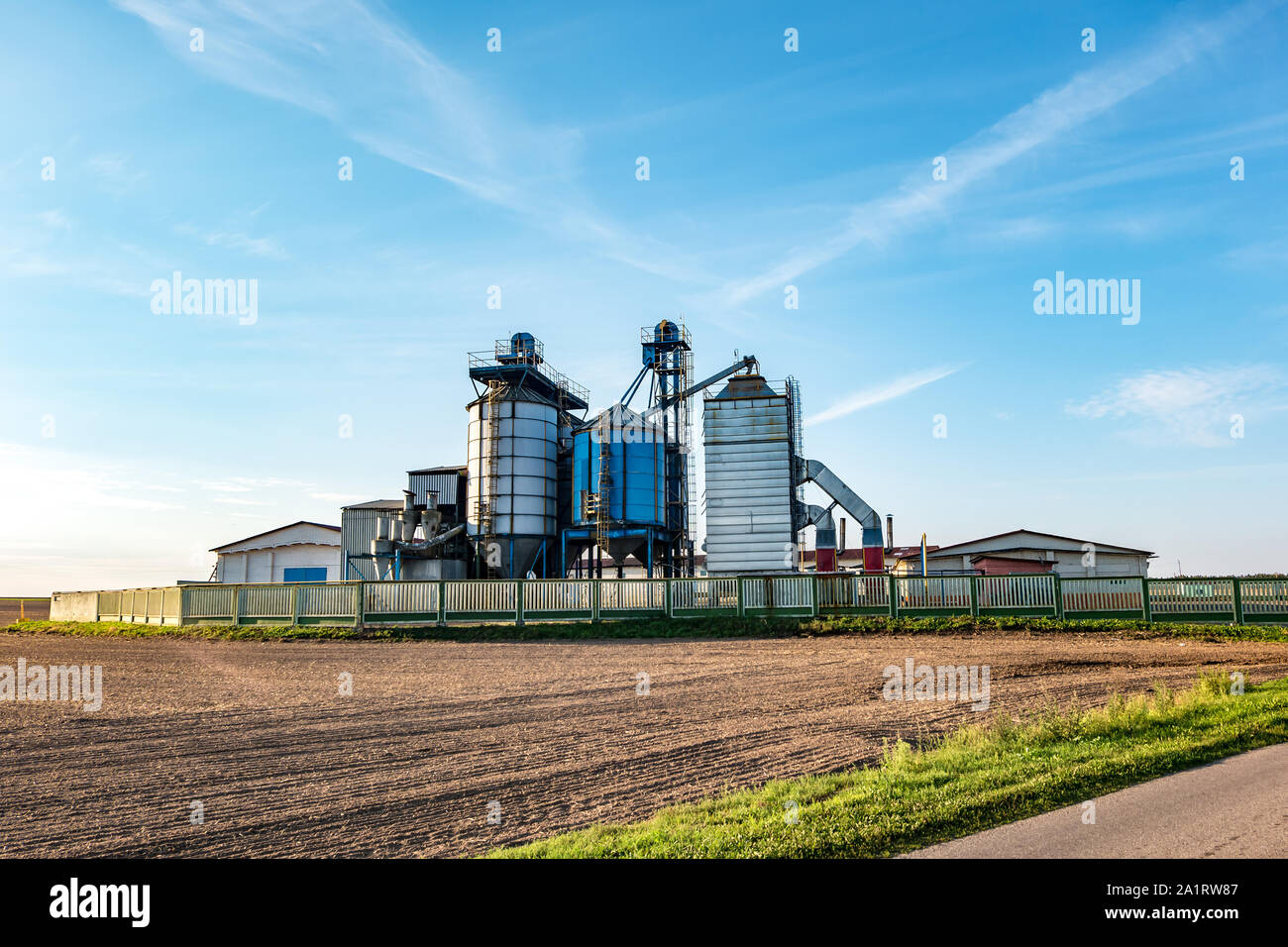 agro-processing plant for processing and silos for drying cleaning and ...