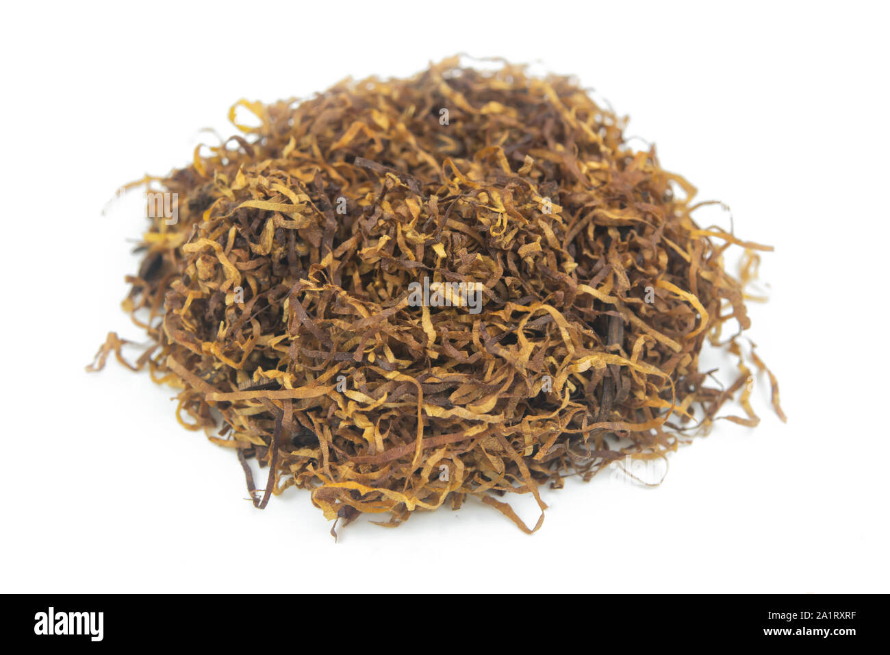 Dried tobacco leaf isolated on white background Stock Photo - Alamy