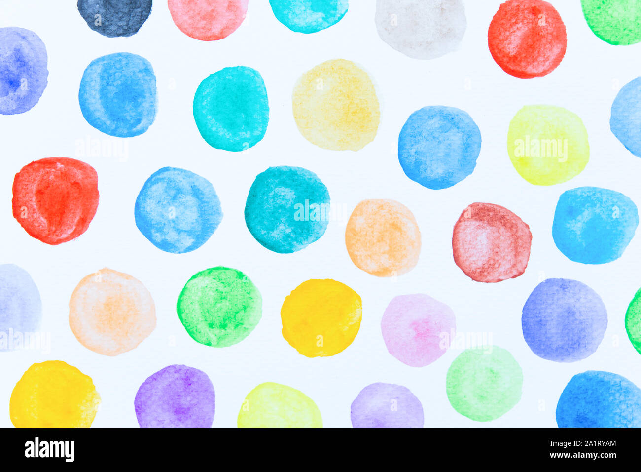 watercolor spots isolated on white background Stock Photo - Alamy