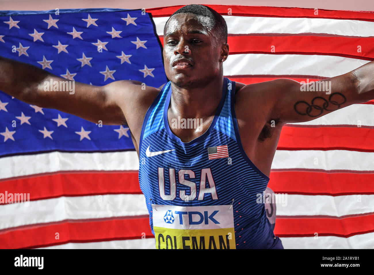 Usa sprinter christian coleman hi-res stock photography and images - Alamy