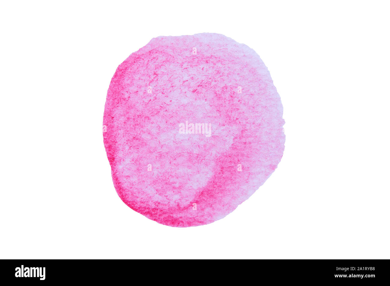 Watercolor pink spots isolated on white background with clipping path ...