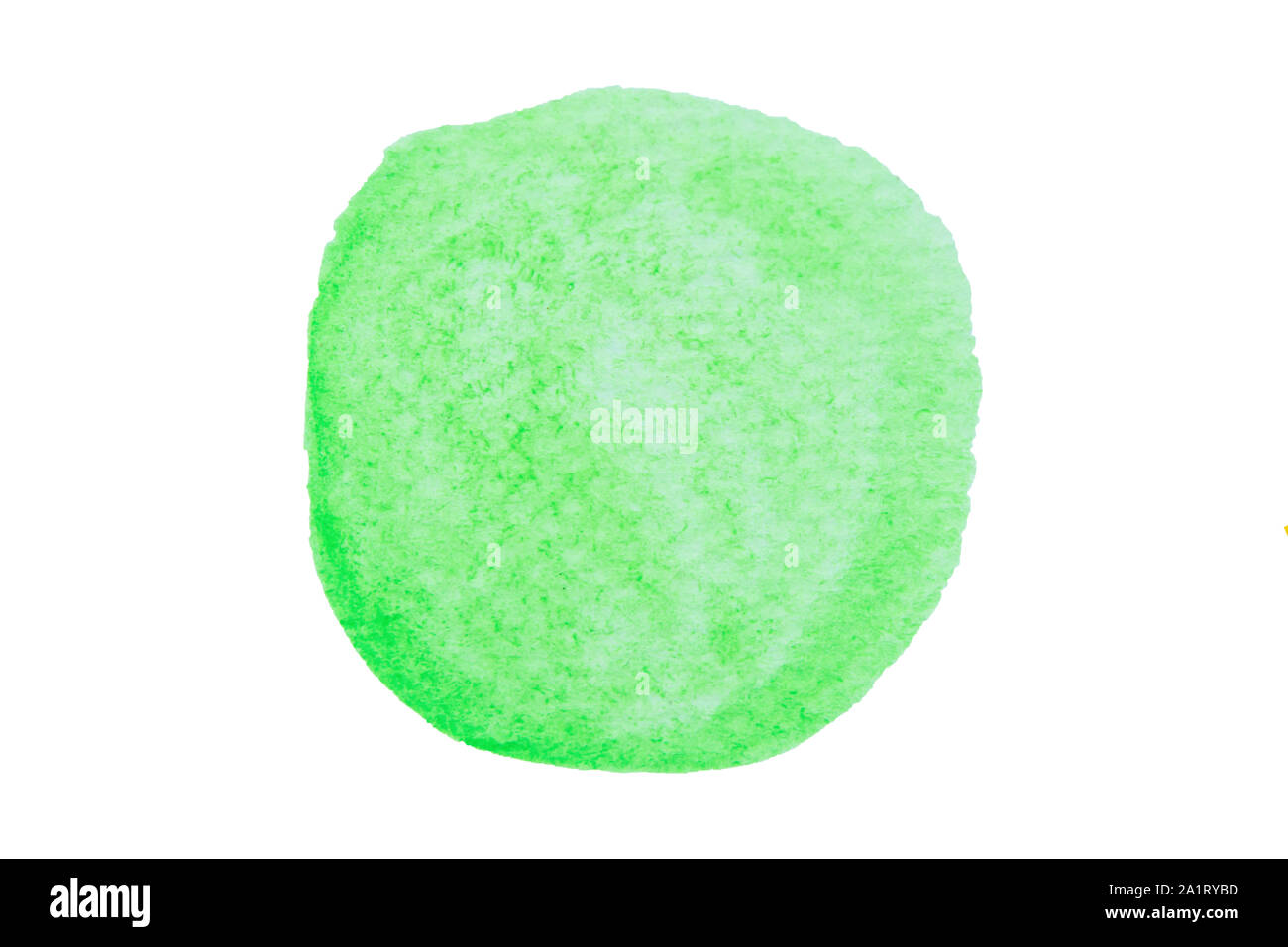 Watercolor green spots isolated on white background with clipping path ...