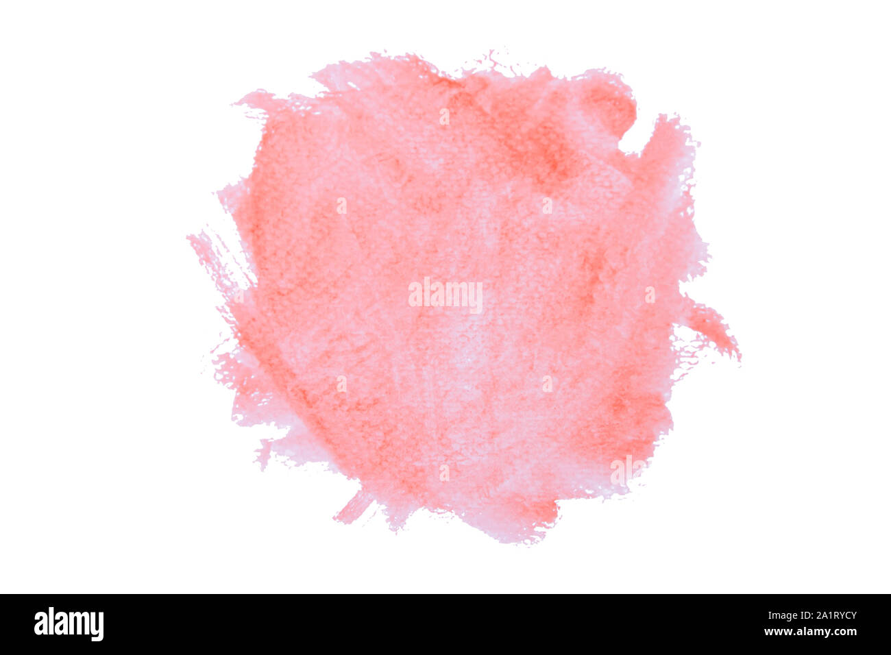 Red watercolor hand drawn texture with brush strokes isolated on white ...