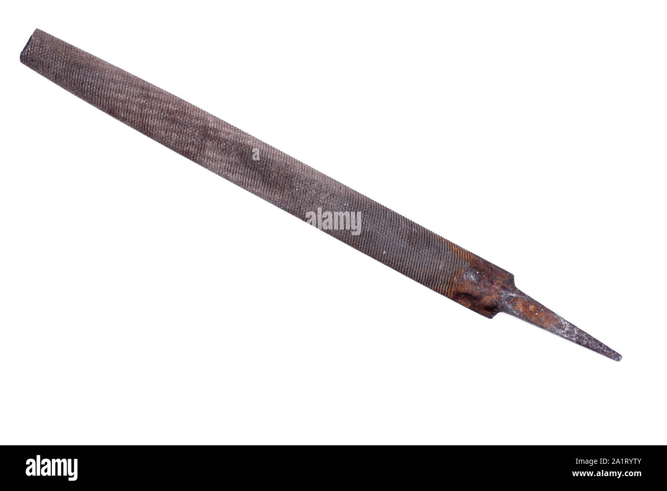 old rusty file, isolated on white background Stock Photo - Alamy