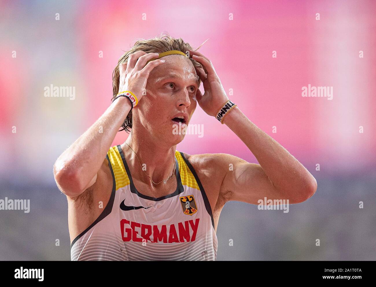 Doha, Katar. 27th Sep, 2019. Sam PARSONS (Germany) at the finish ...