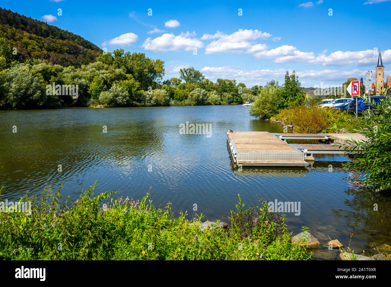 Main at Karlstadt am Main, Bavaria, Germany Stock Photo - Alamy