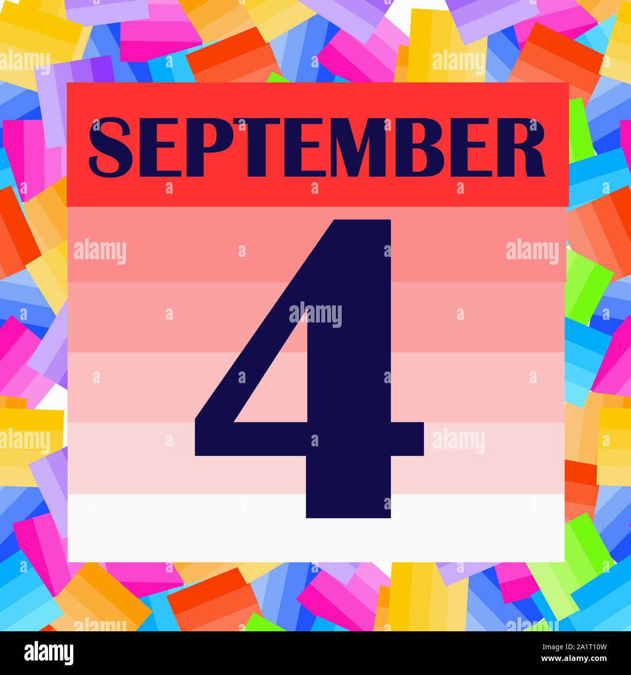 September 4 icon. For planning important day. Banner for holidays and ...