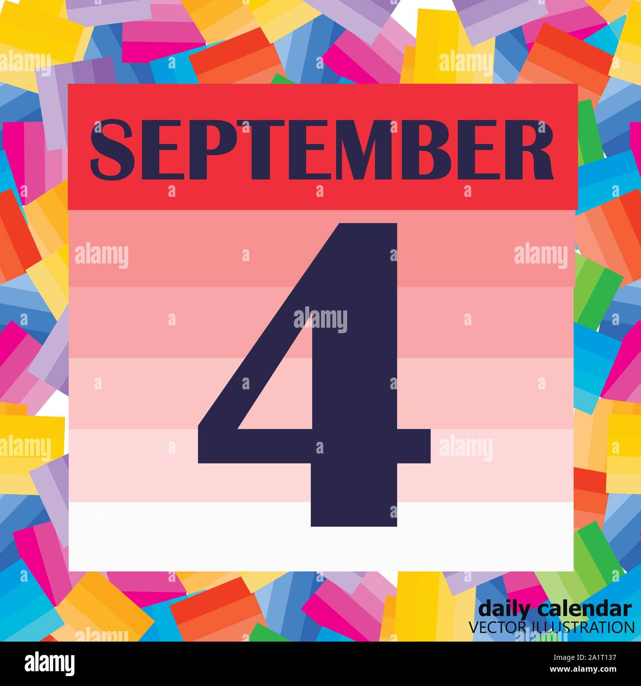 September 4 icon. For planning important day. Banner for holidays and ...