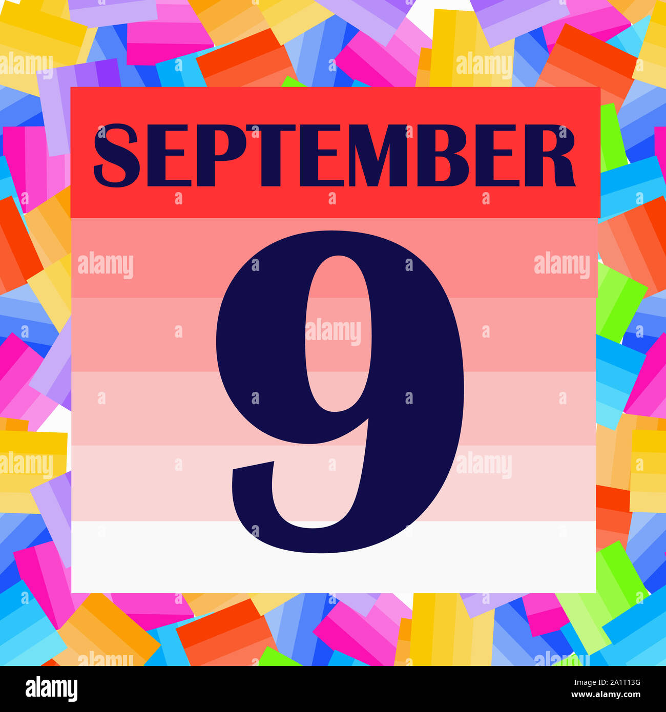 September 9 icon. For planning important day. Banner for holidays and ...