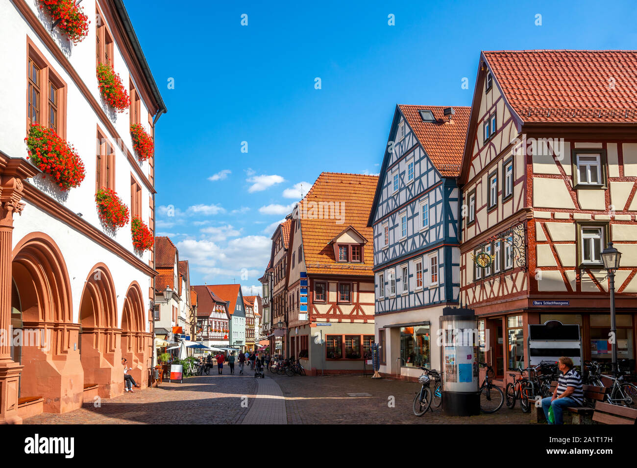 Historical city of Lohr Main, Bavaria, Germany Stock Photo - Alamy