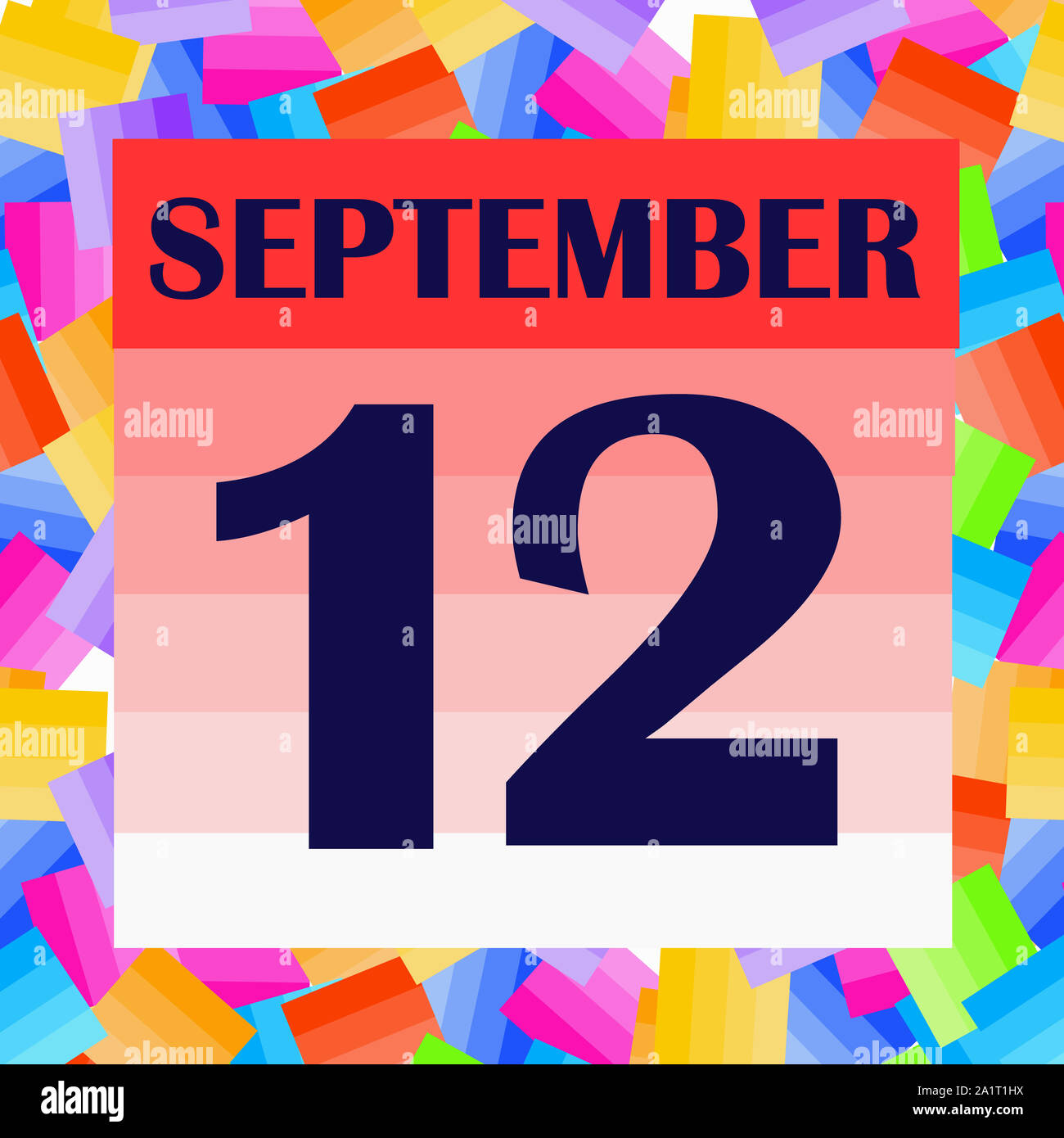 September 12 icon. For planning important day. Banner for holidays and ...