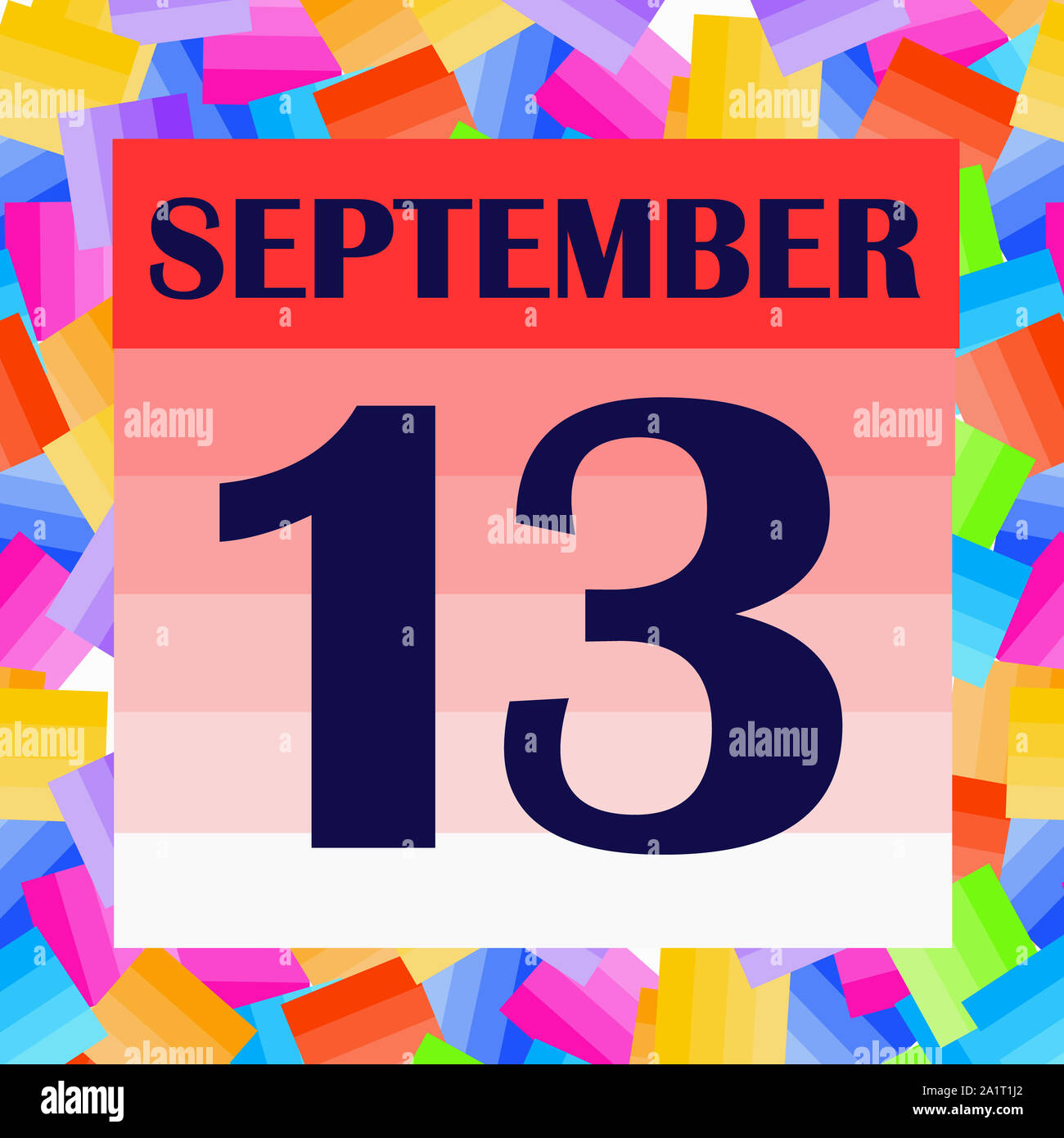 September 13 icon. For planning important day. Banner for holidays and ...