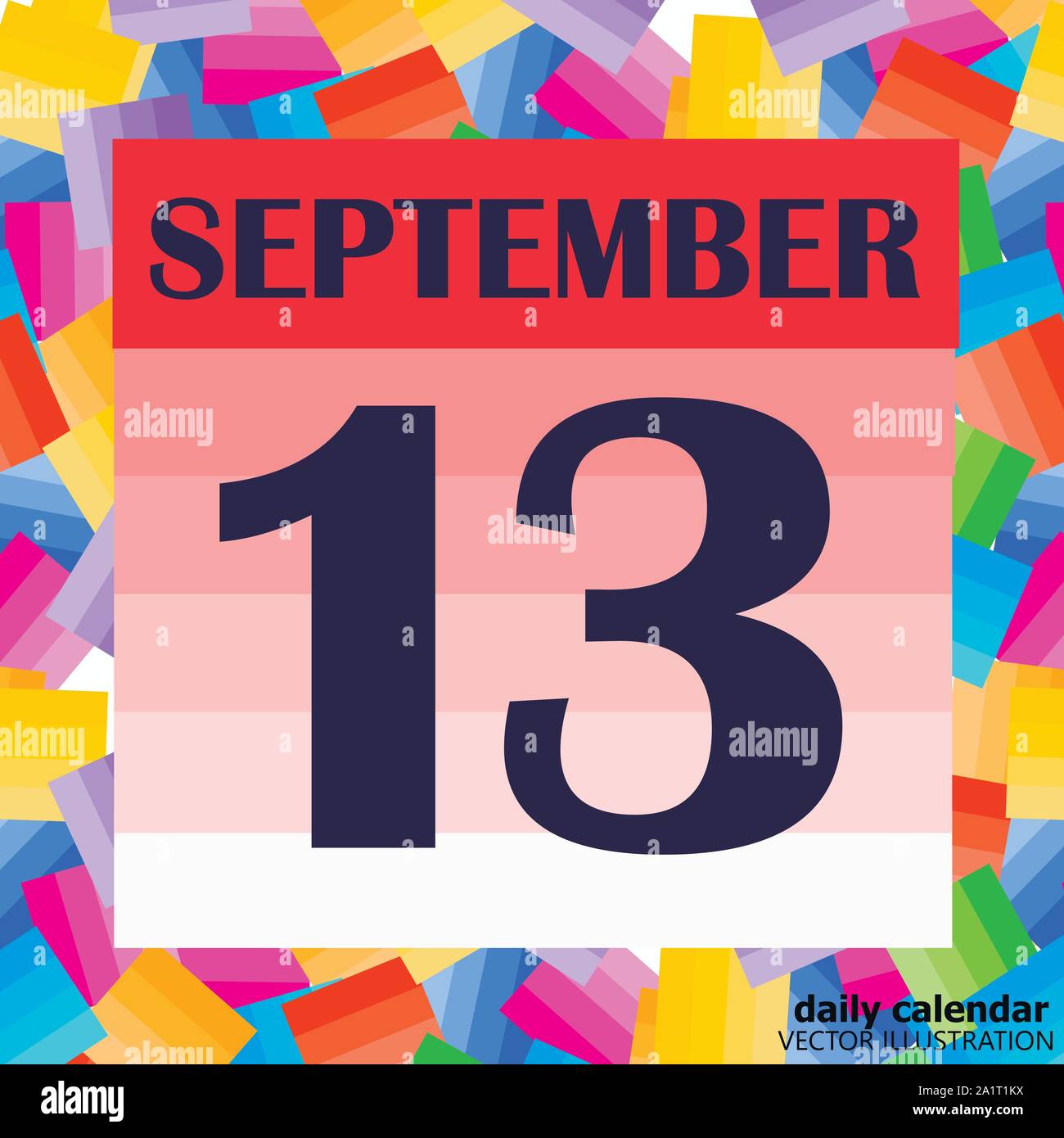 September 13 icon. For planning important day. Banner for holidays and ...