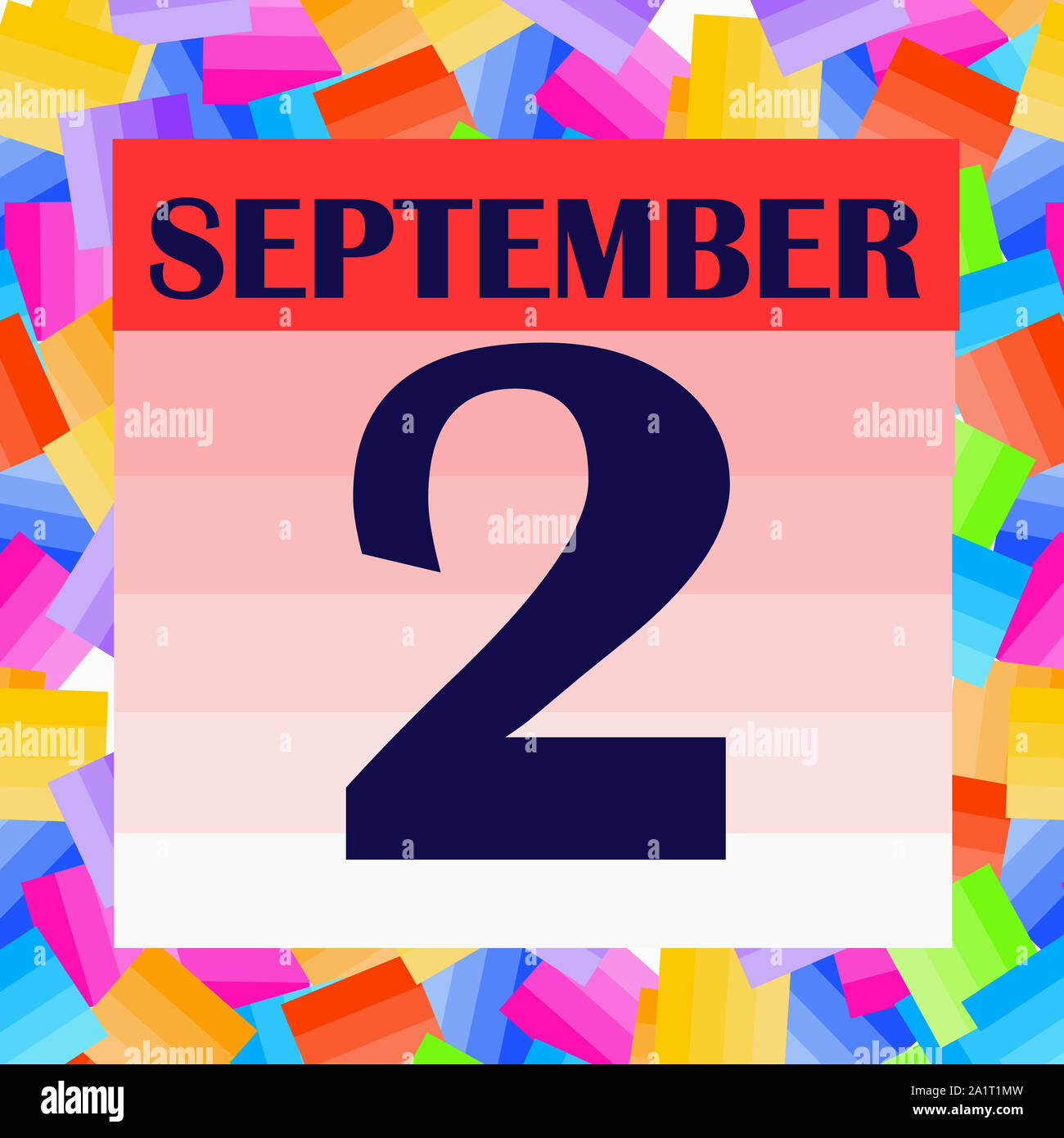 September 2 icon. For planning important day. Banner for holidays and ...