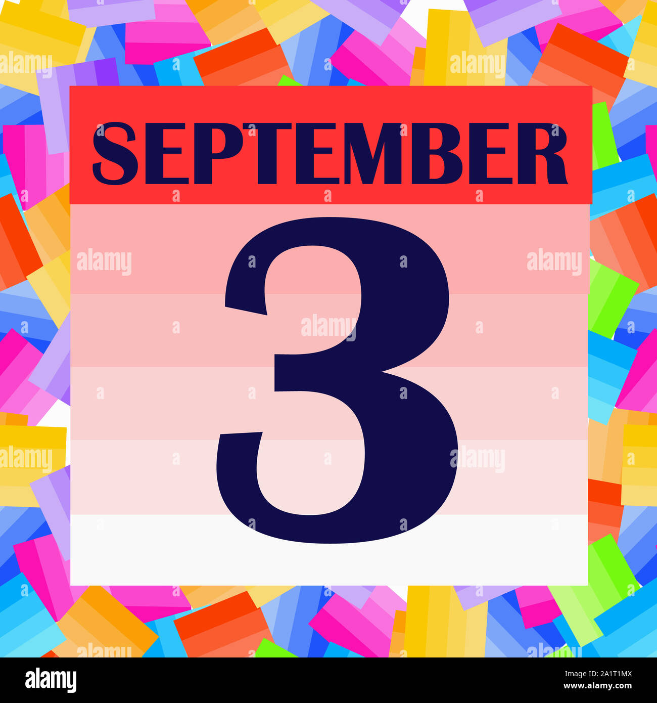 September 3 icon. For planning important day. Banner for holidays and ...