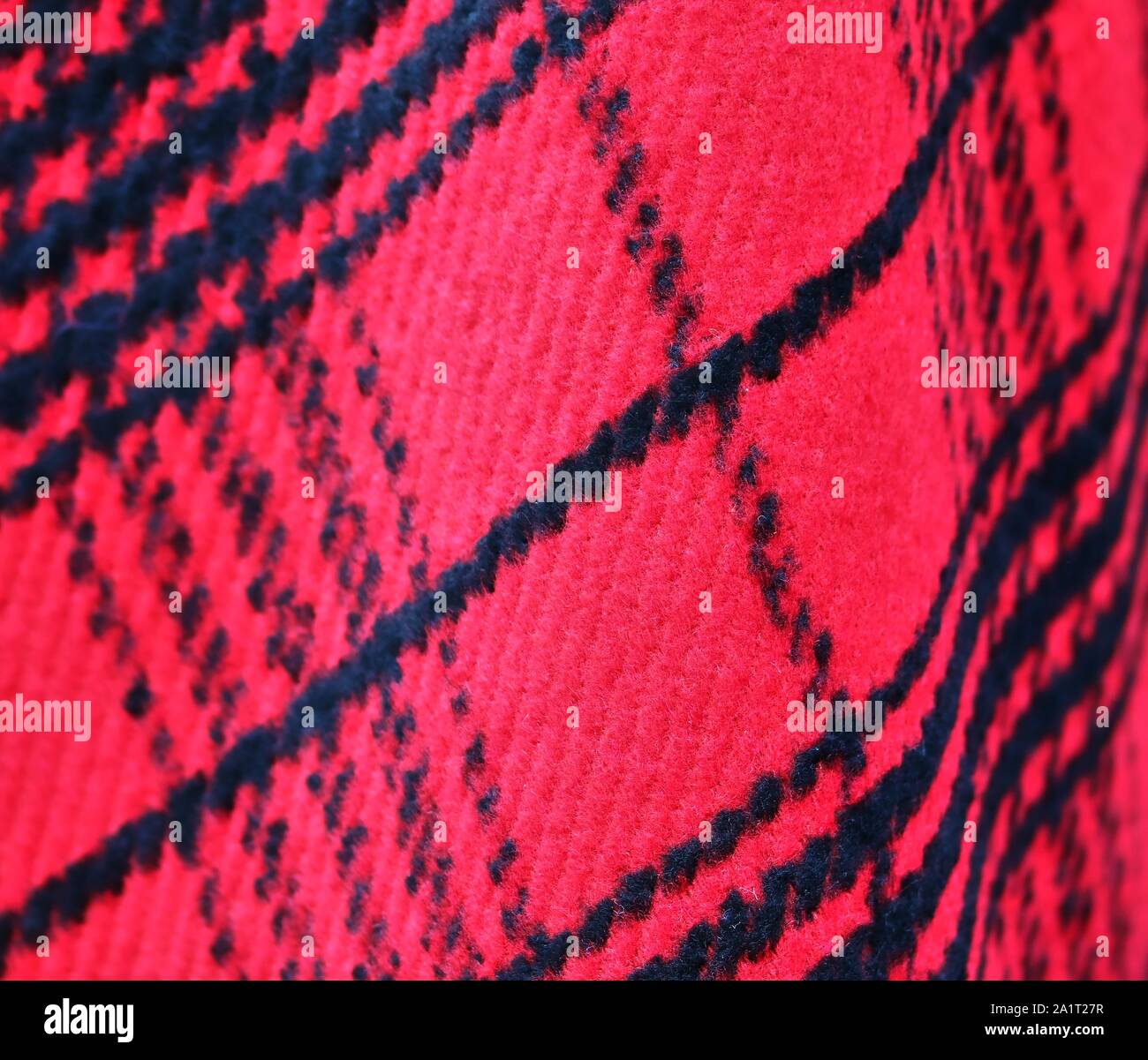 Colorful detailed fabric textures of different cloth types in a close ...