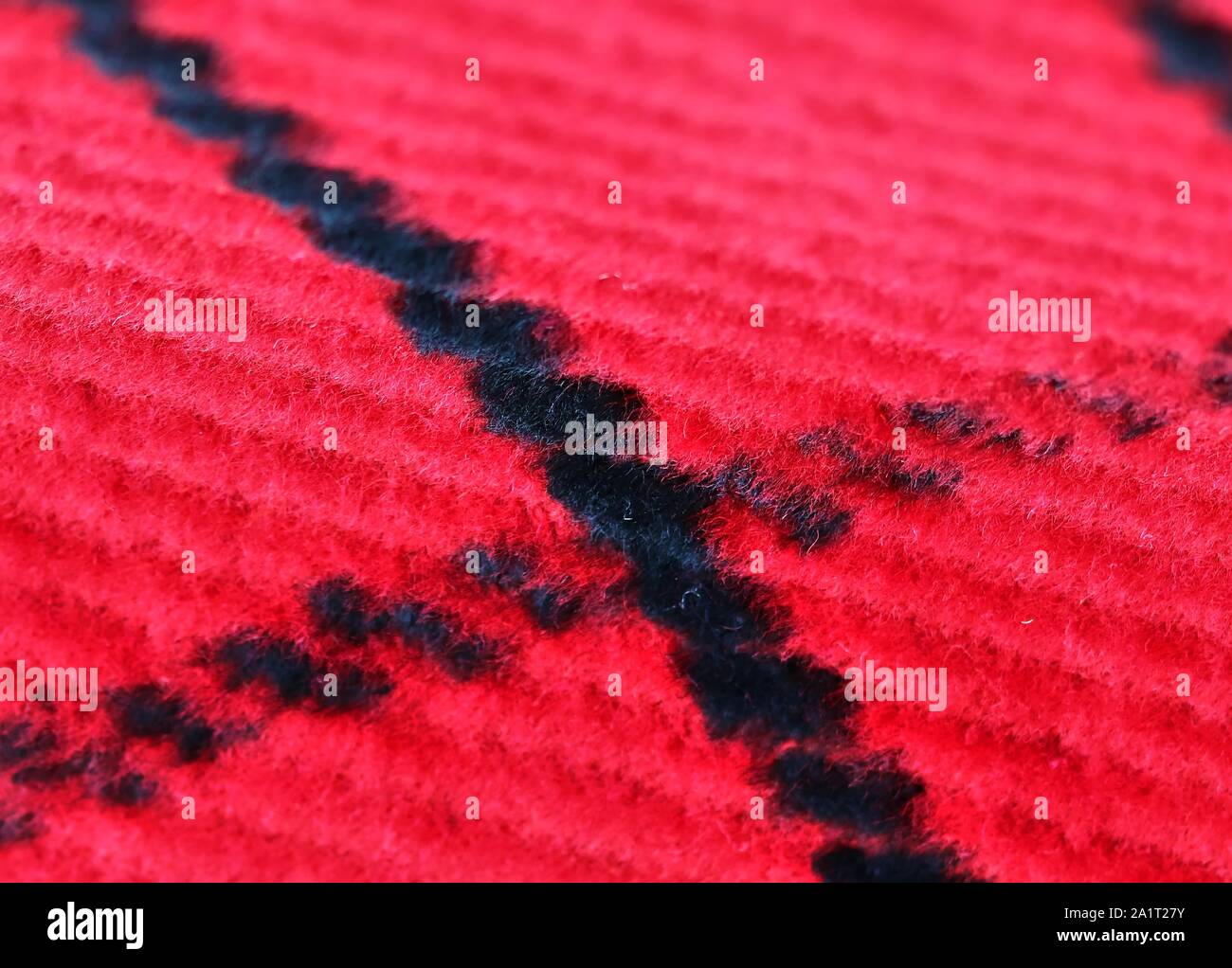 Colorful detailed fabric textures of different cloth types in a close ...