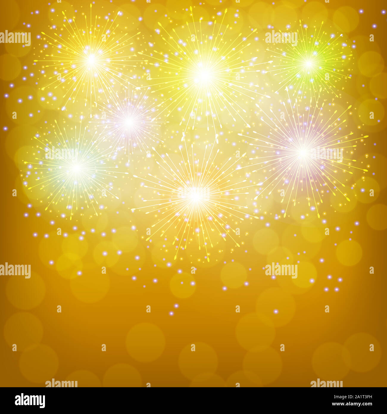 Brightly Gold Fireworks. Holiday fireworks background. Illustration of ...