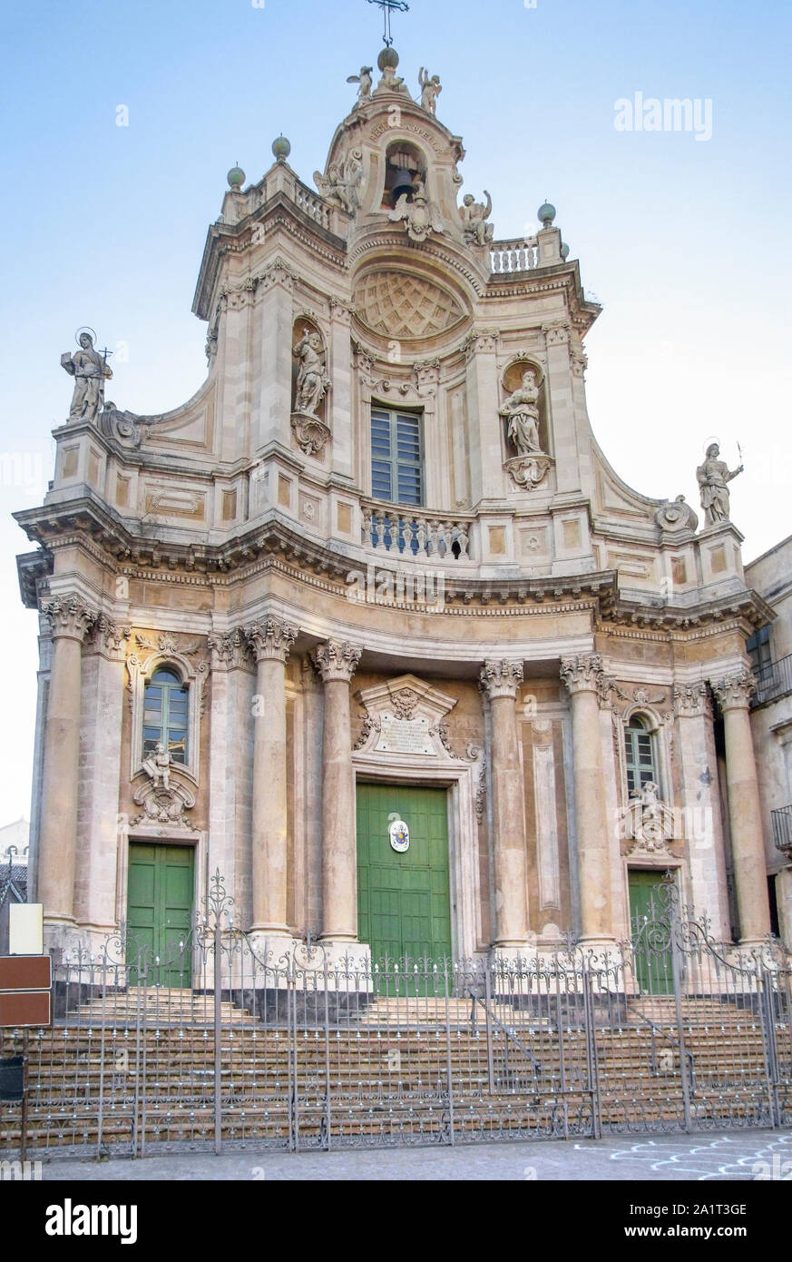 church seen in Catania, a city at Sicily in Italy Stock Photo - Alamy