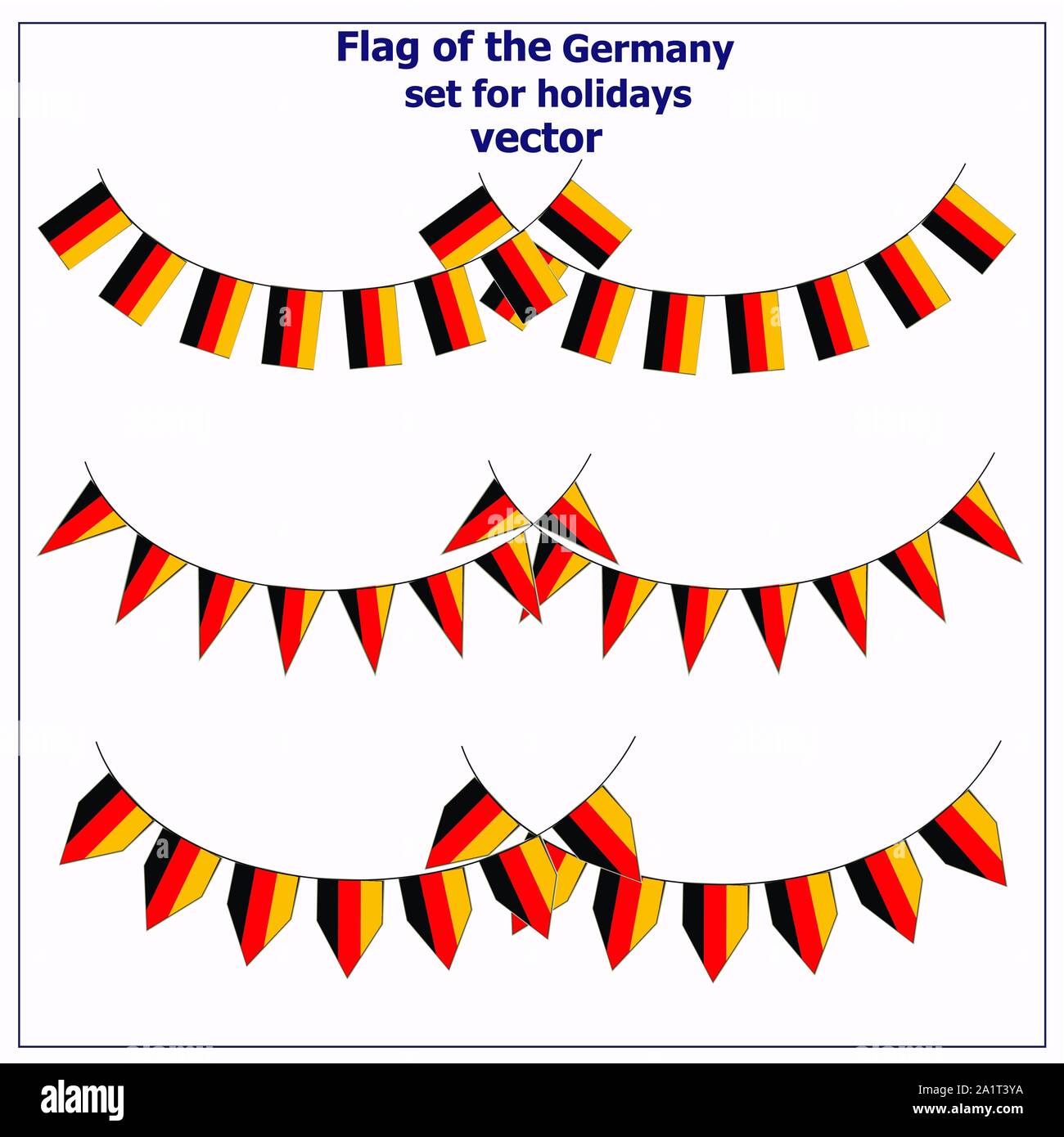 Bright set with flags Germany for holidays. Vector illustration Stock ...