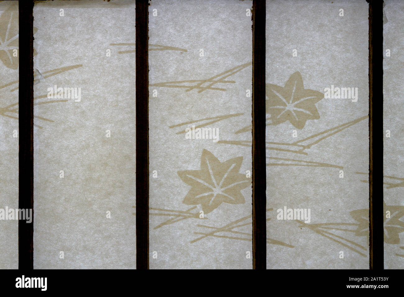 Japanese traditional interior paper sliding door “Shoji” in an old ...