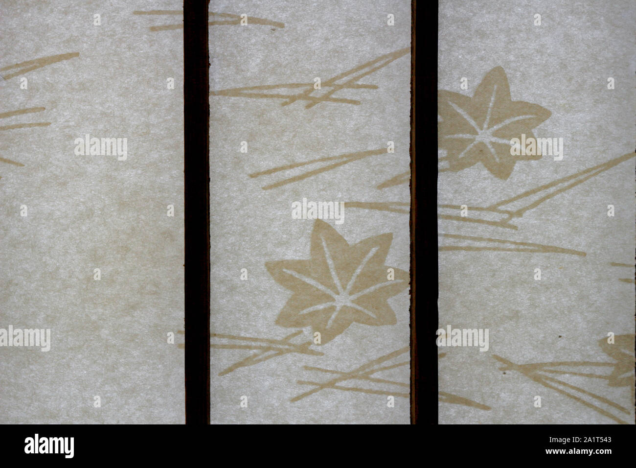 Japanese traditional interior paper sliding door “Shoji” in an old ...