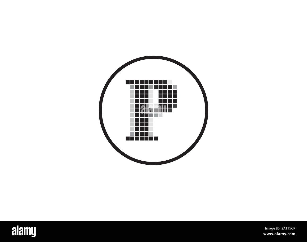 Letter Pixel Motion Logo Design, Pixel Letter Vector Logo Design, Pixel ...