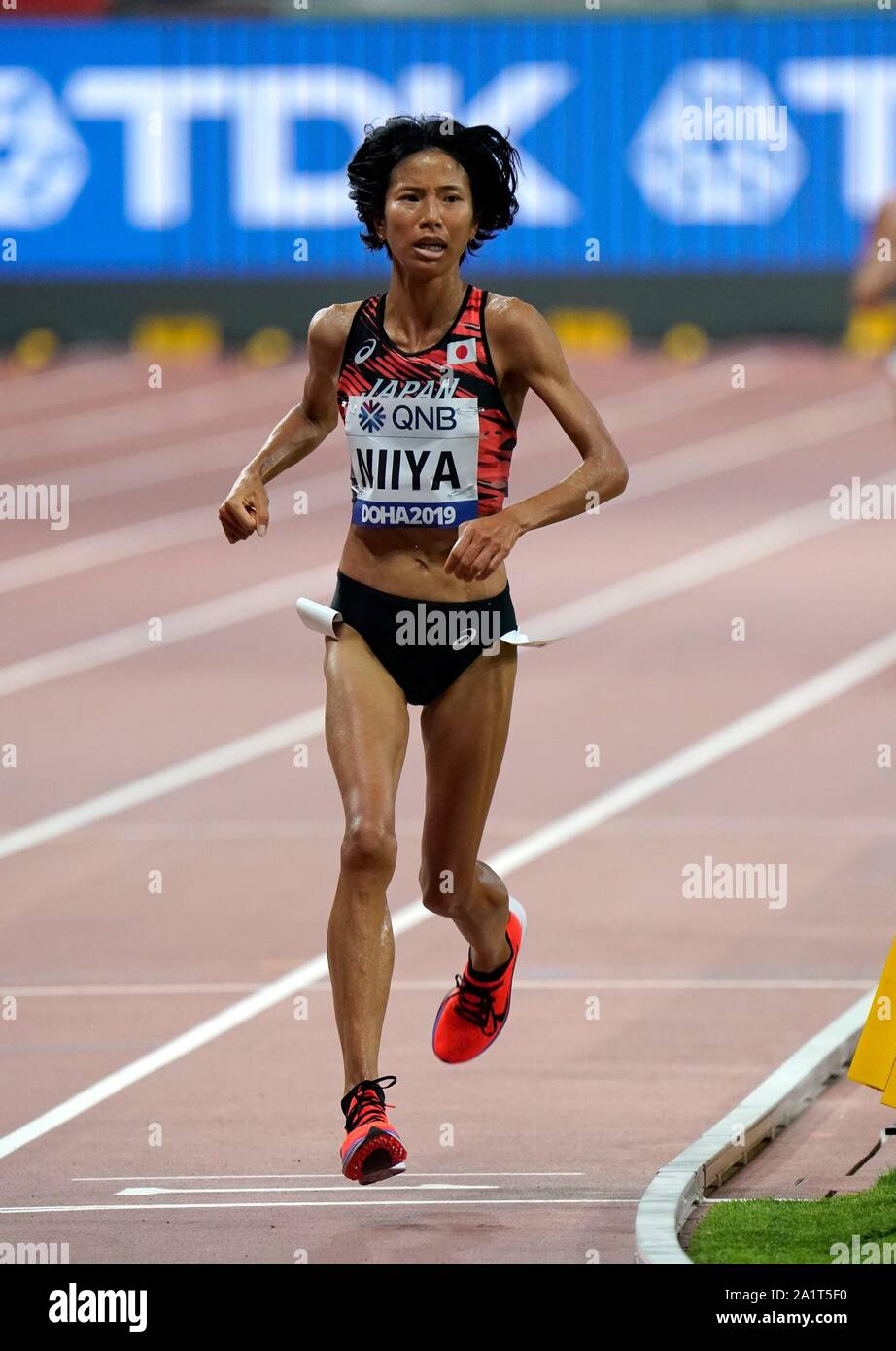 Hitomi NIIYA (JPN) on 10.000 meter during IAAF World Athletics ...