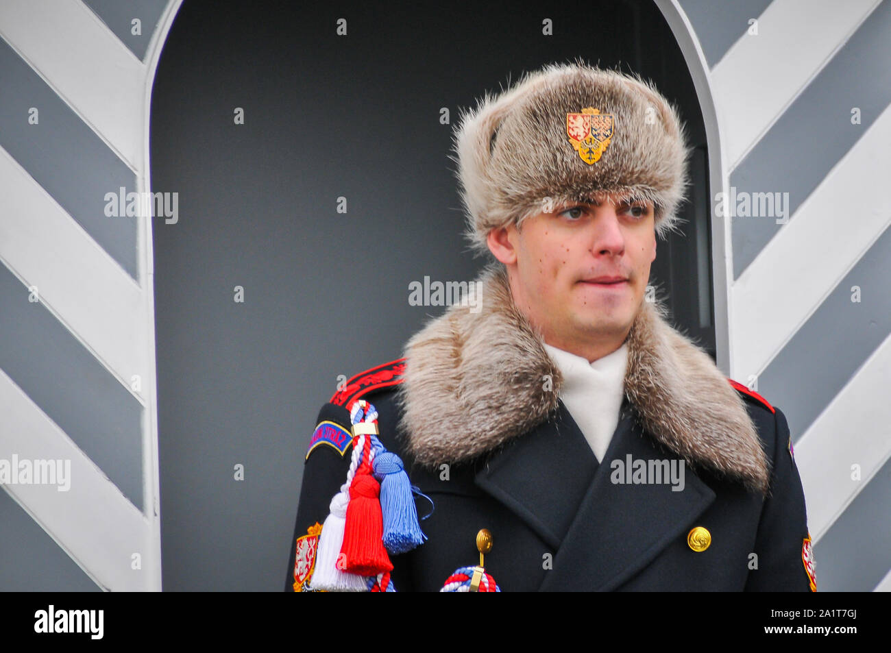 Soldier in his sentry box Stock Photo - Alamy