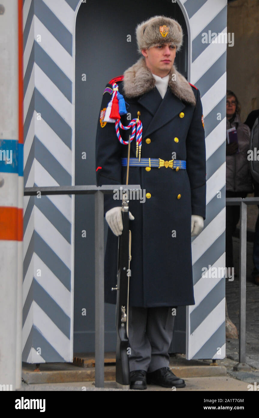 Soldier in his sentry box Stock Photo - Alamy