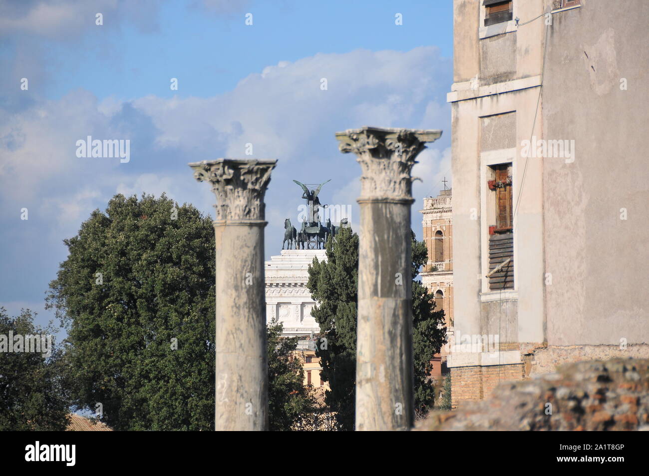 Colonnade roman forum column trajan hi-res stock photography and images ...