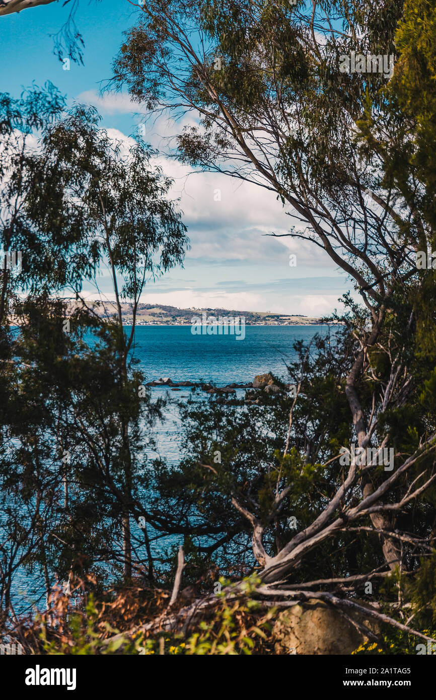 rugged and beautiful little beach in Tasmania Australia in the area of ...