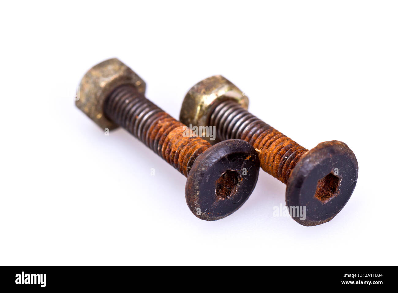 Old rusty aged bolt Cut Out Stock Images & Pictures - Alamy