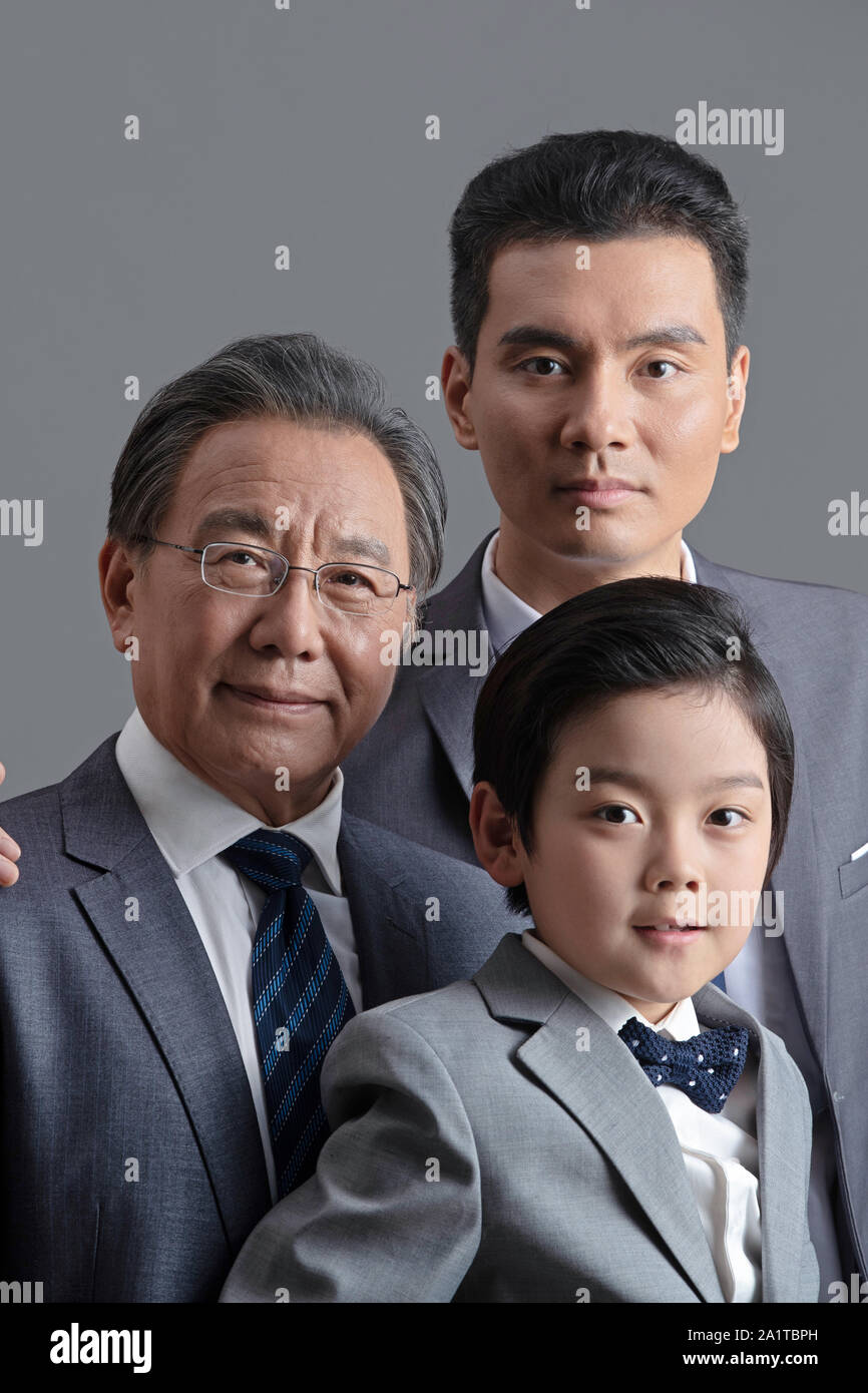 Three people between the two generations Stock Photo - Alamy