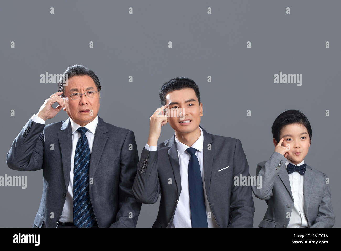 Three people between the two generations Stock Photo - Alamy