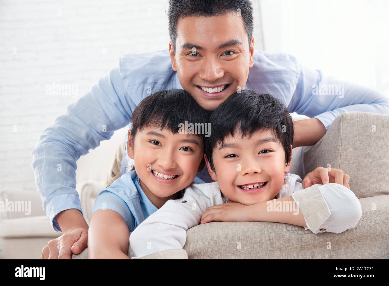 Happy father and child Stock Photo - Alamy